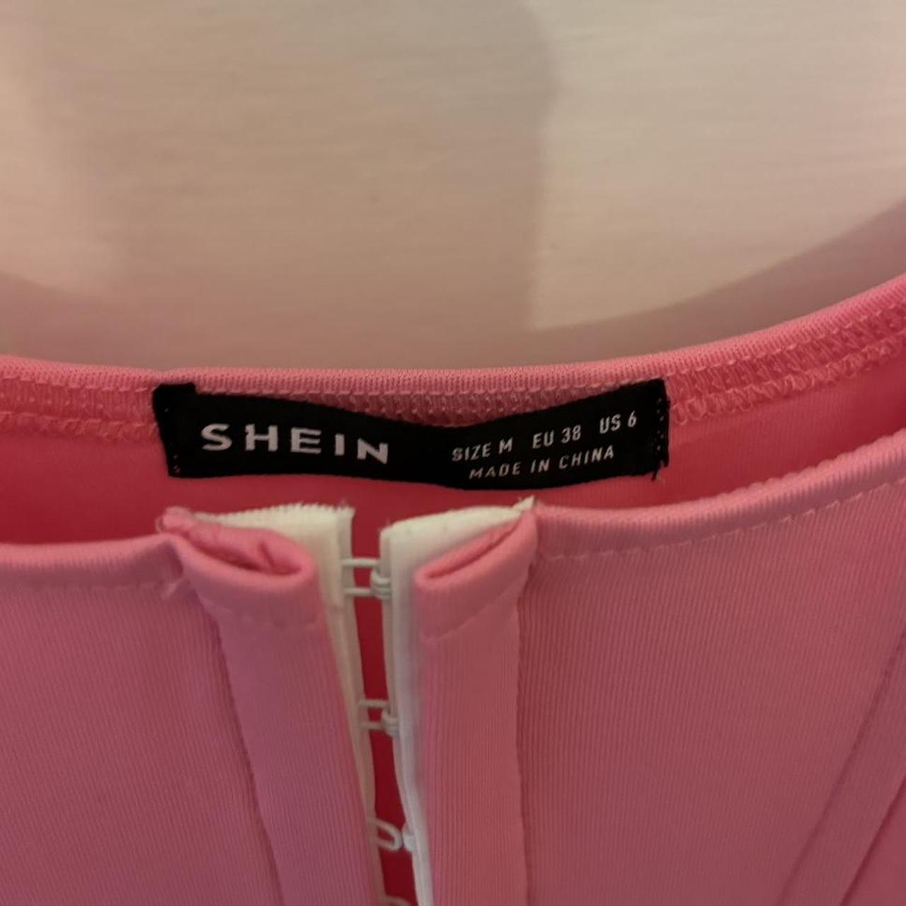 Shein pink corset top Never worn Size medium... - Depop