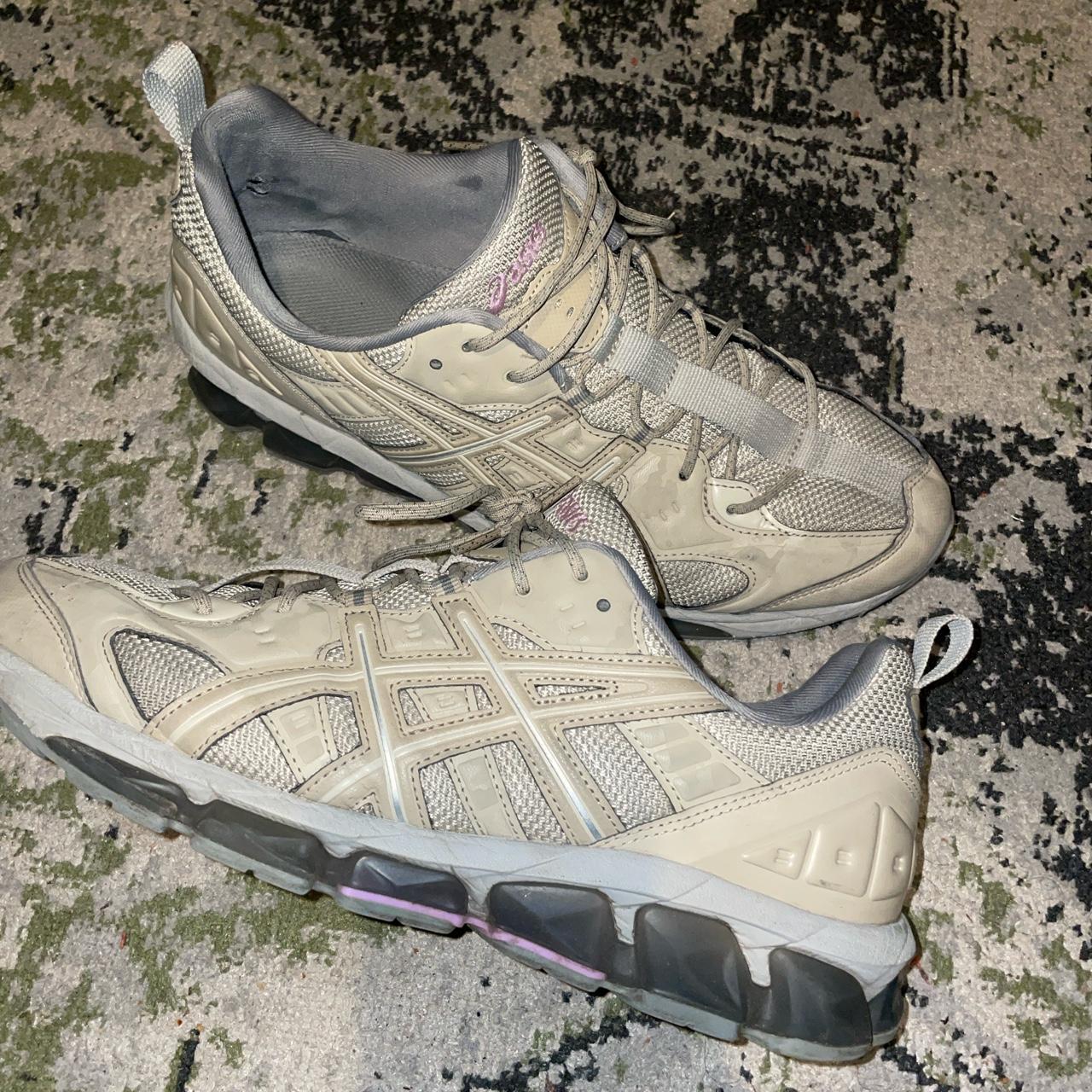 ASICS beige/pink size UK 9.5 - Depop