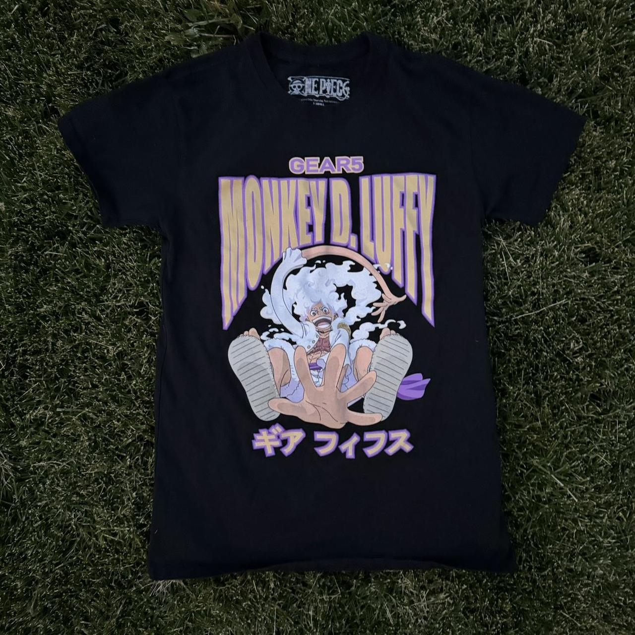 Anime One Piece Gear 5 Monkey D. Luffy Bold Font... - Depop