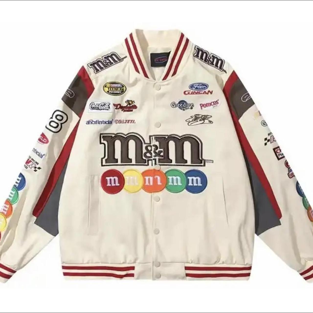 M&M bomber varsity jacket 🔥🔥 Also available in... - Depop