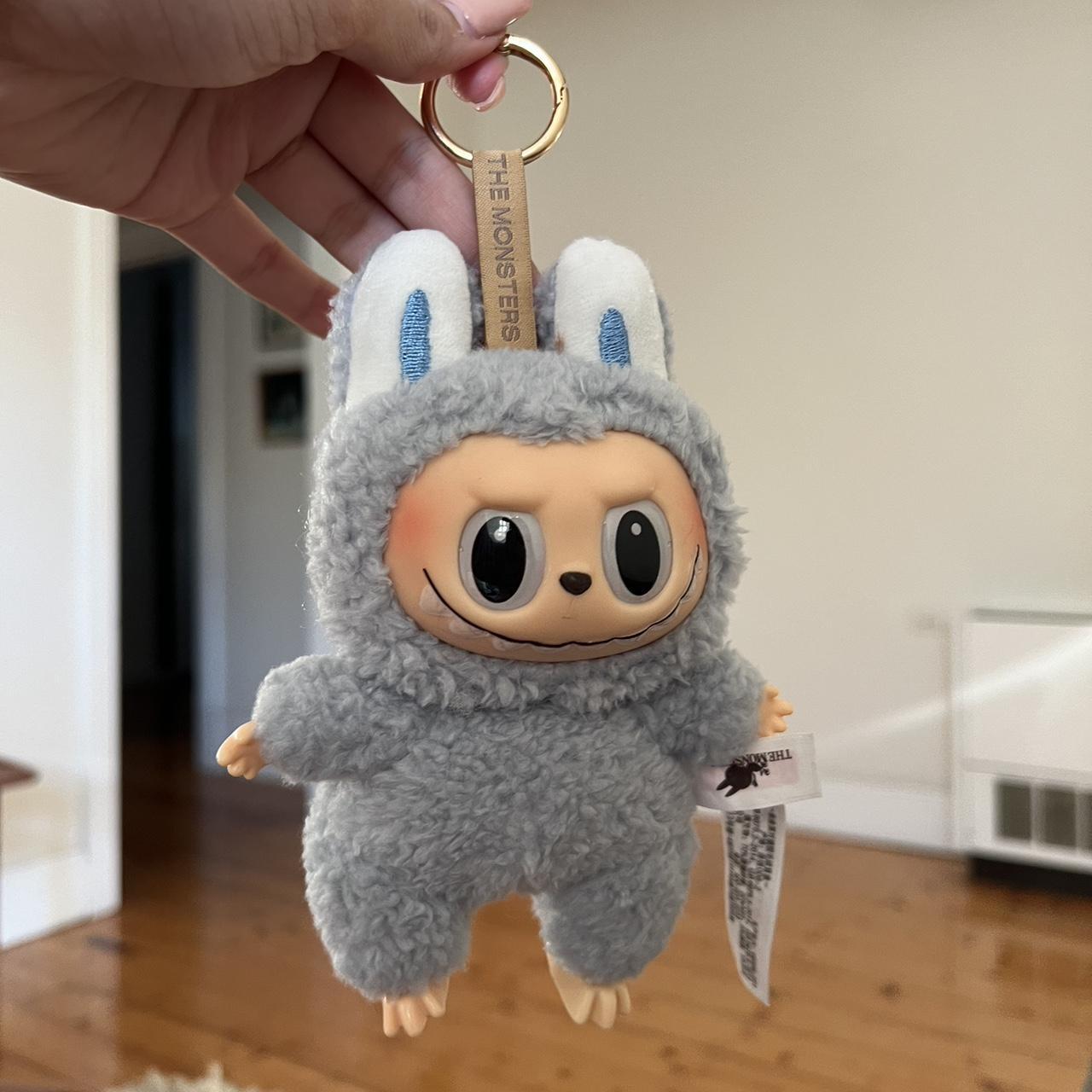 Blue labubu Comes with plastic packaging if... | Depop