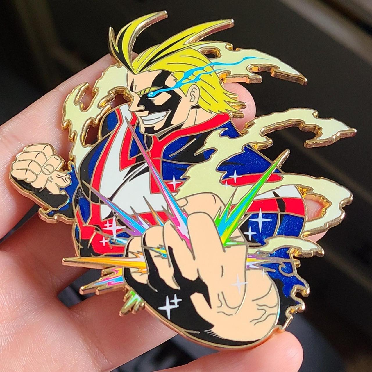 My hero academia all might mha anime enamel... | Depop
