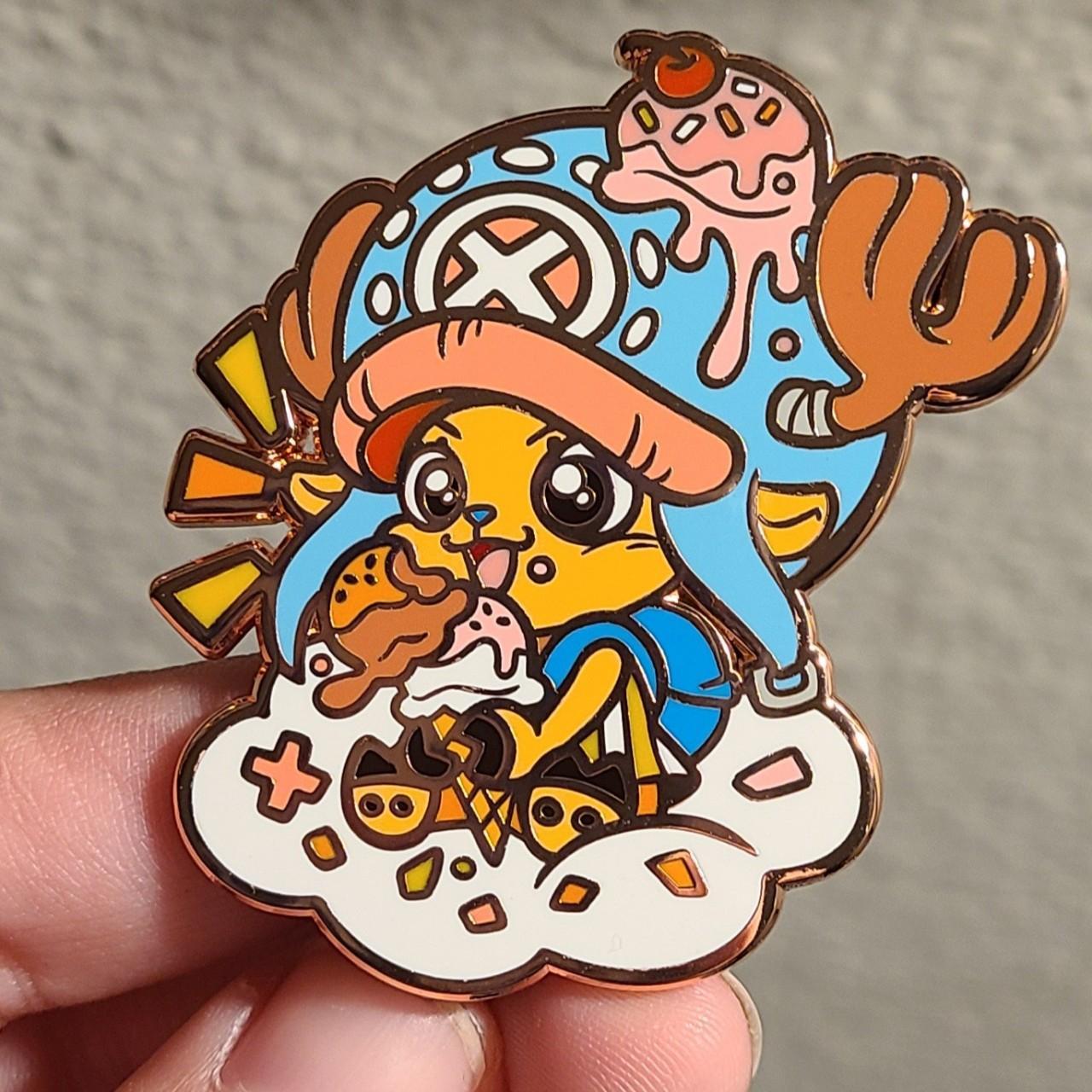 One piece ice cream Tony Tony chopper anime enamel... | Depop