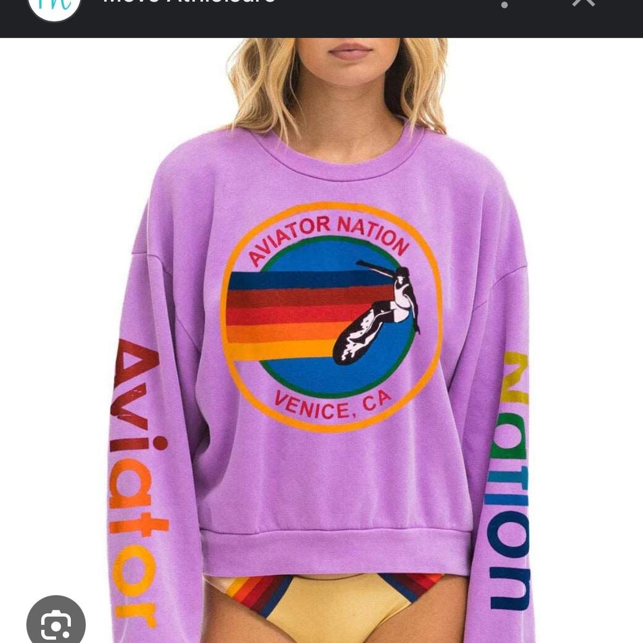 Aviator Nation purple sweatshirt! Size L. Shows... | Depop