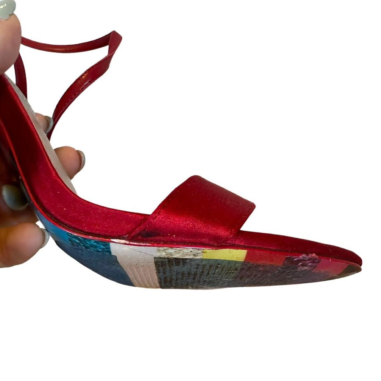 Aldo sexy satin red stilettos gently loved but in... - Depop