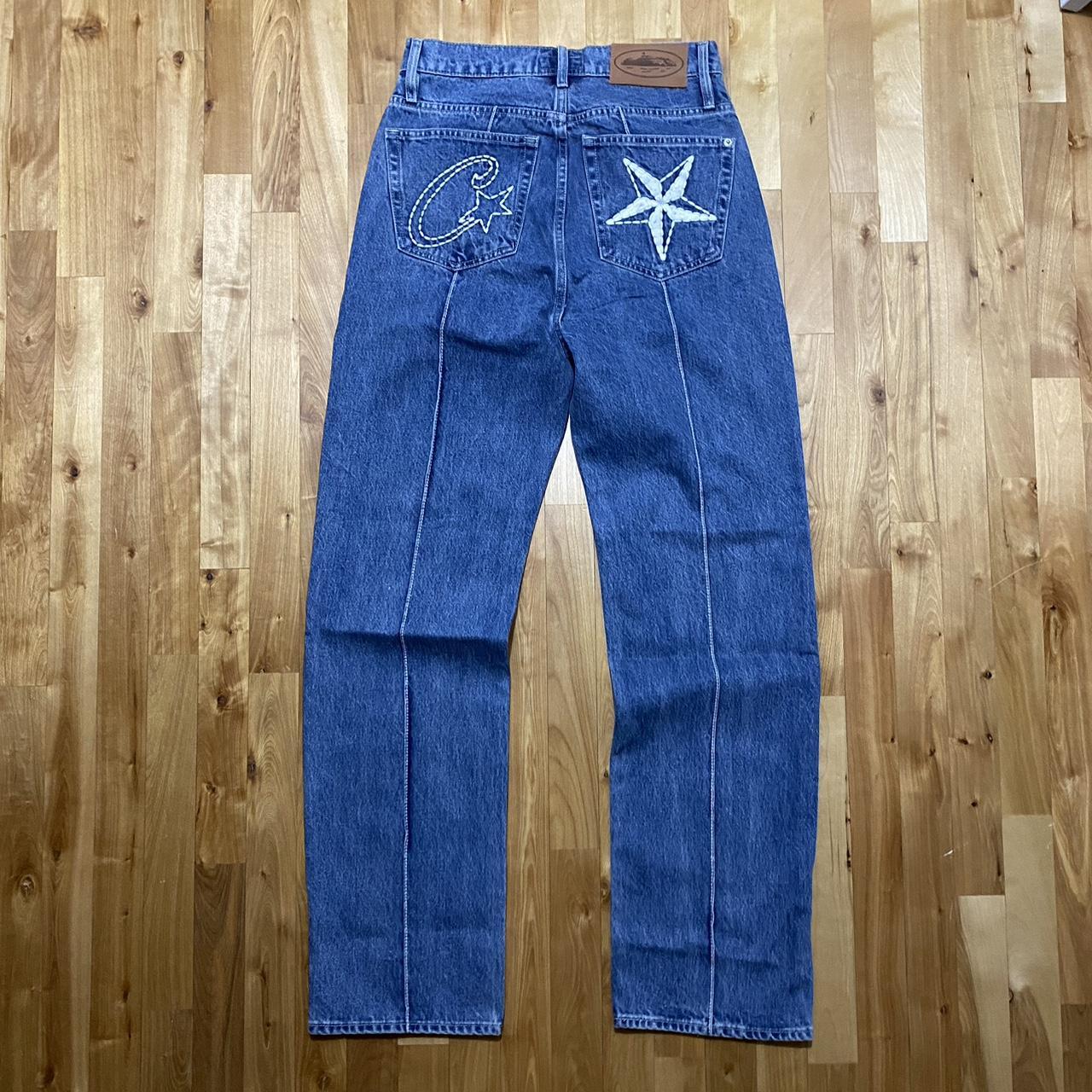 Corteiz C-star denim jeans blue Brand new Great... - Depop