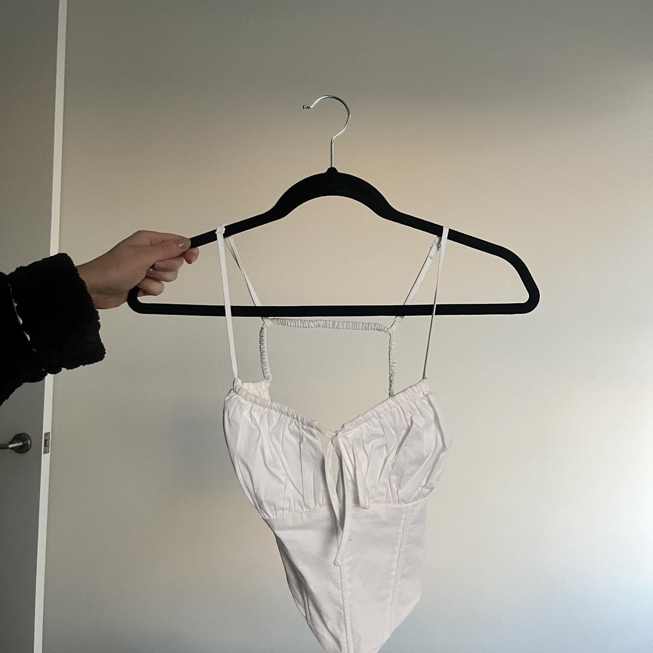 glassons white backless corset top fits size xs/s... - Depop