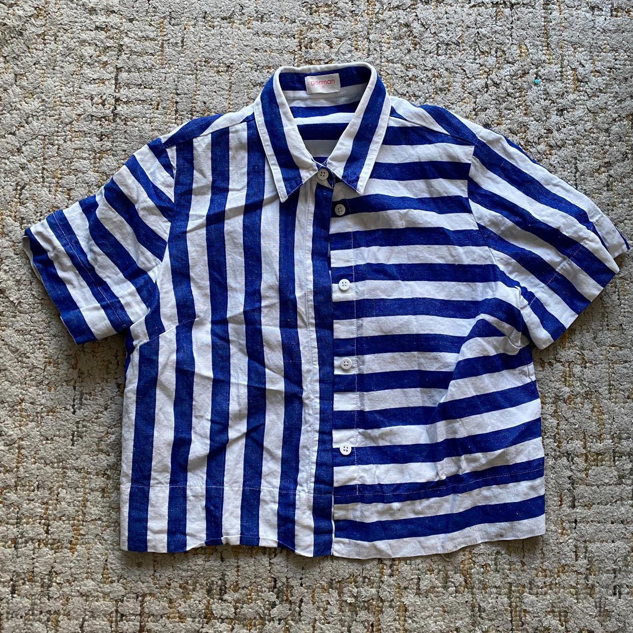 Gorman Striped Shirt. Size 10 - Depop