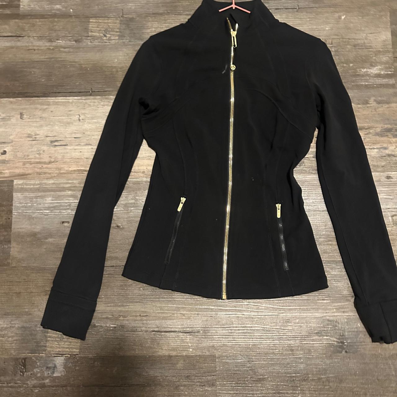 Lululemon black and gold define jacket. Worn only... - Depop