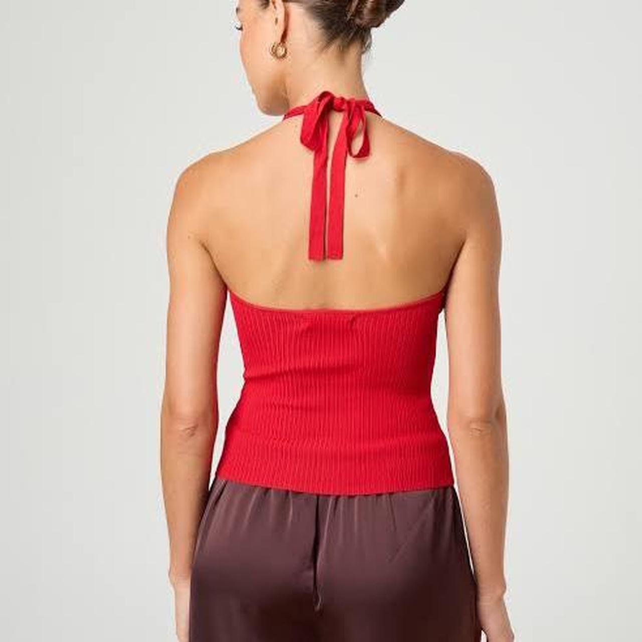 GLASSONS CROSS HALTER NECK KNIT TOP - OUT OF STOCK... | Depop