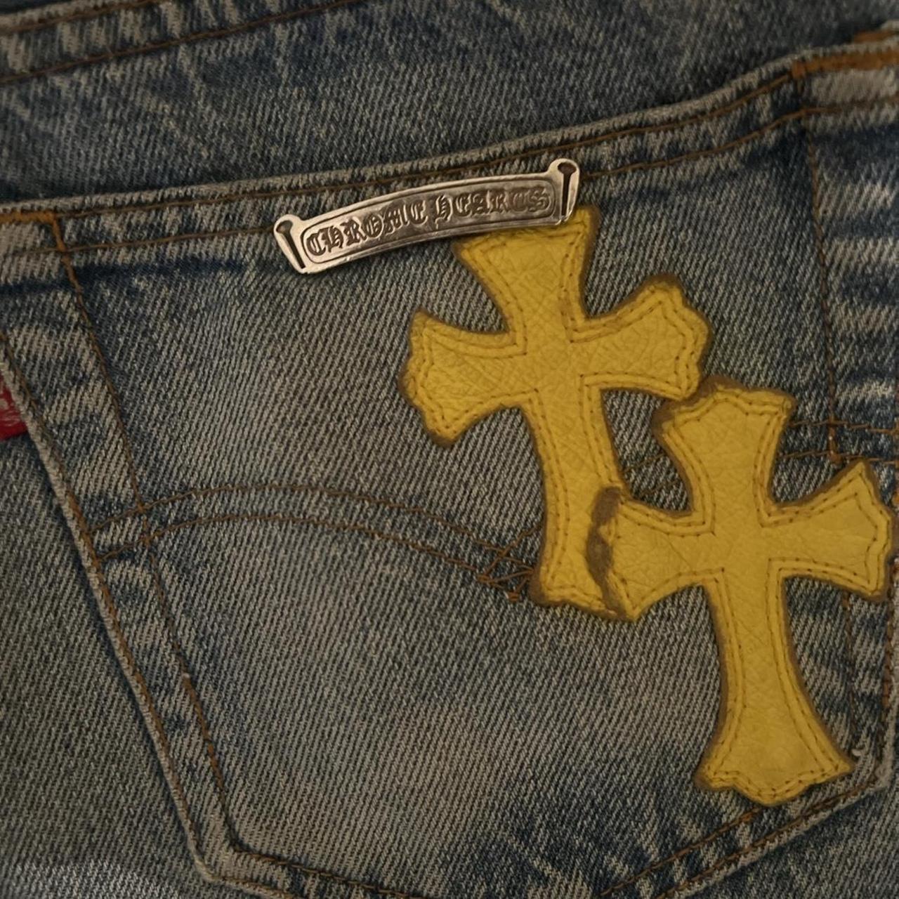 Chrome hearts Cross denim Size 34 #rick #alyx... - Depop