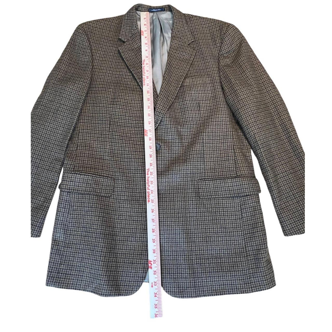 Austin Reed London Tan & Brown Houndstooth Wool... - Depop