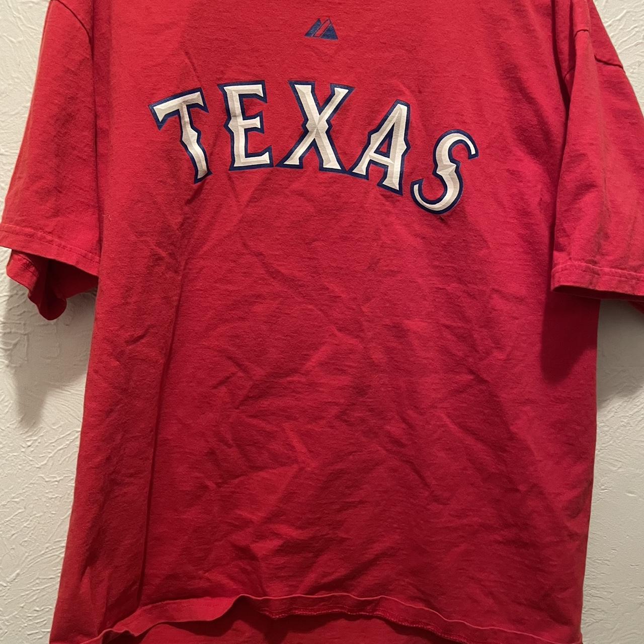 Majestic Josh Hamilton MLB Texas Rangers T-Shirt - Depop