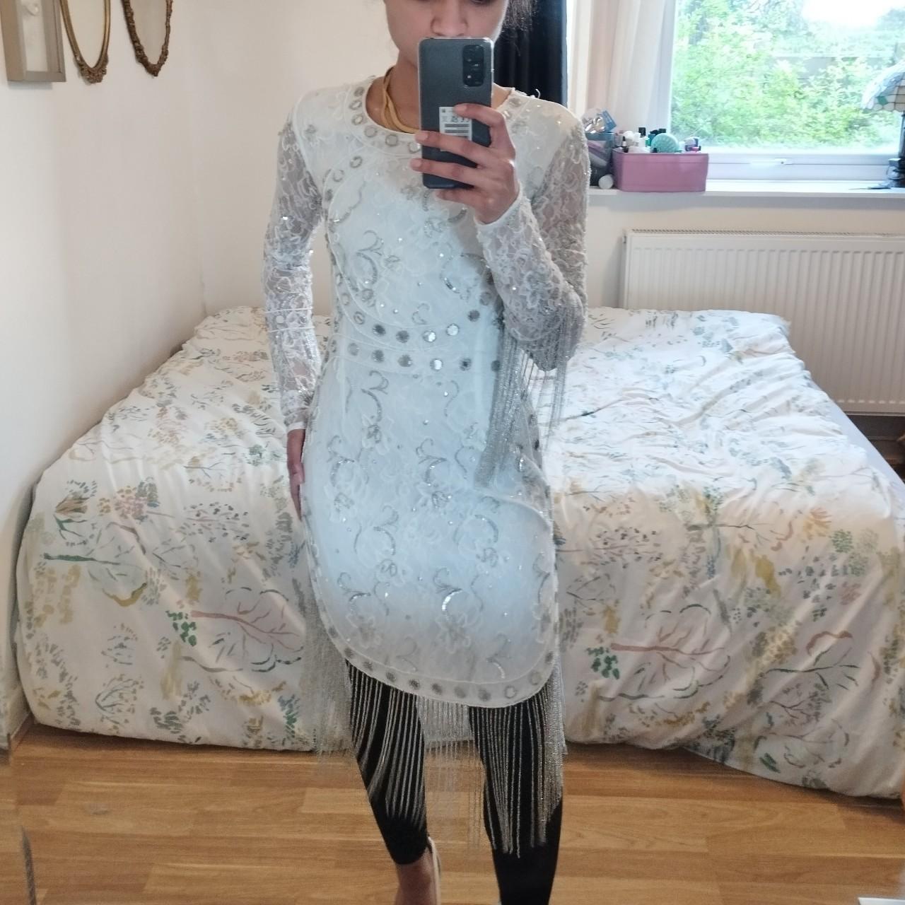 Gorgeous white lace frock and frill dress from John... - Depop