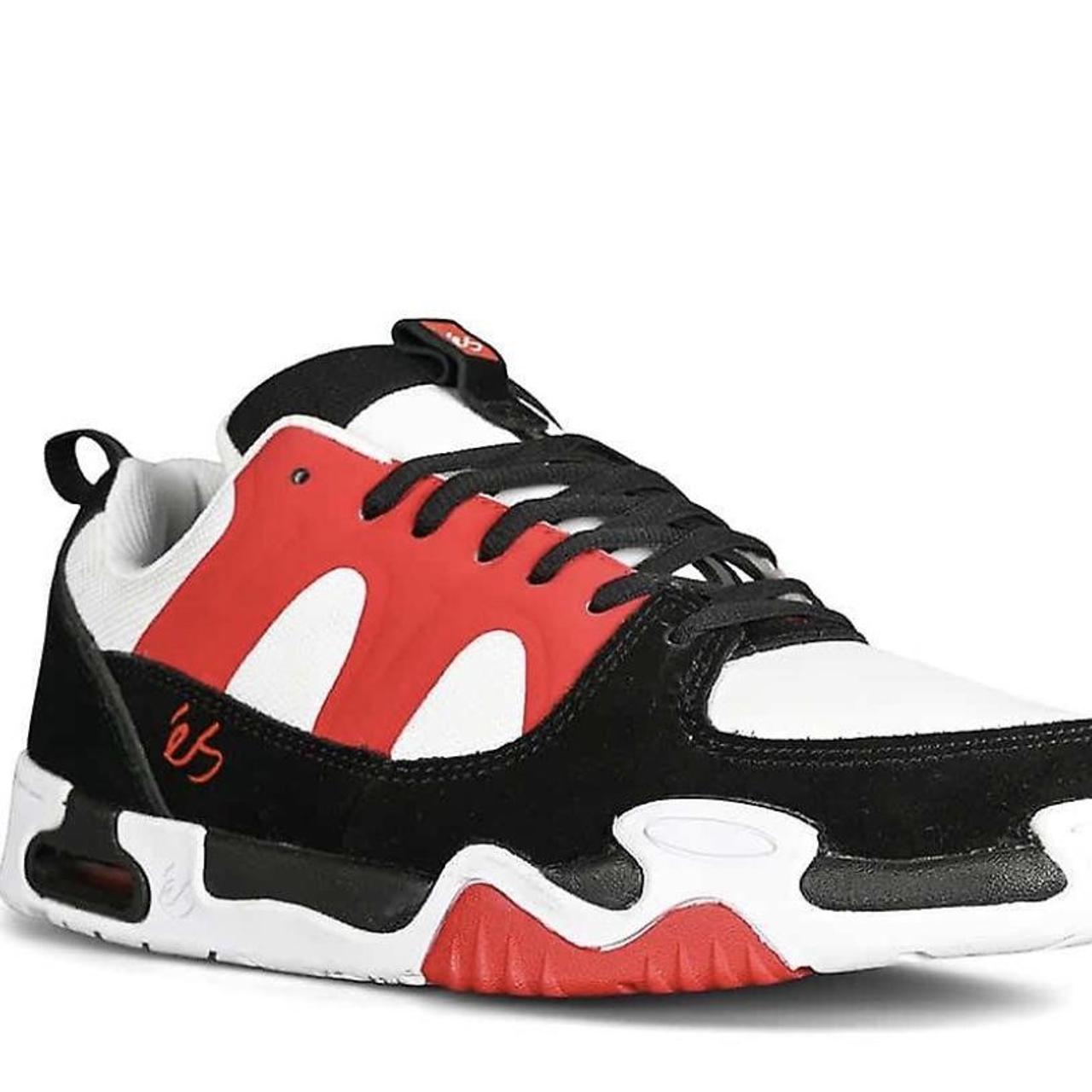 Etnies Men's Red and Black Trainers | Depop