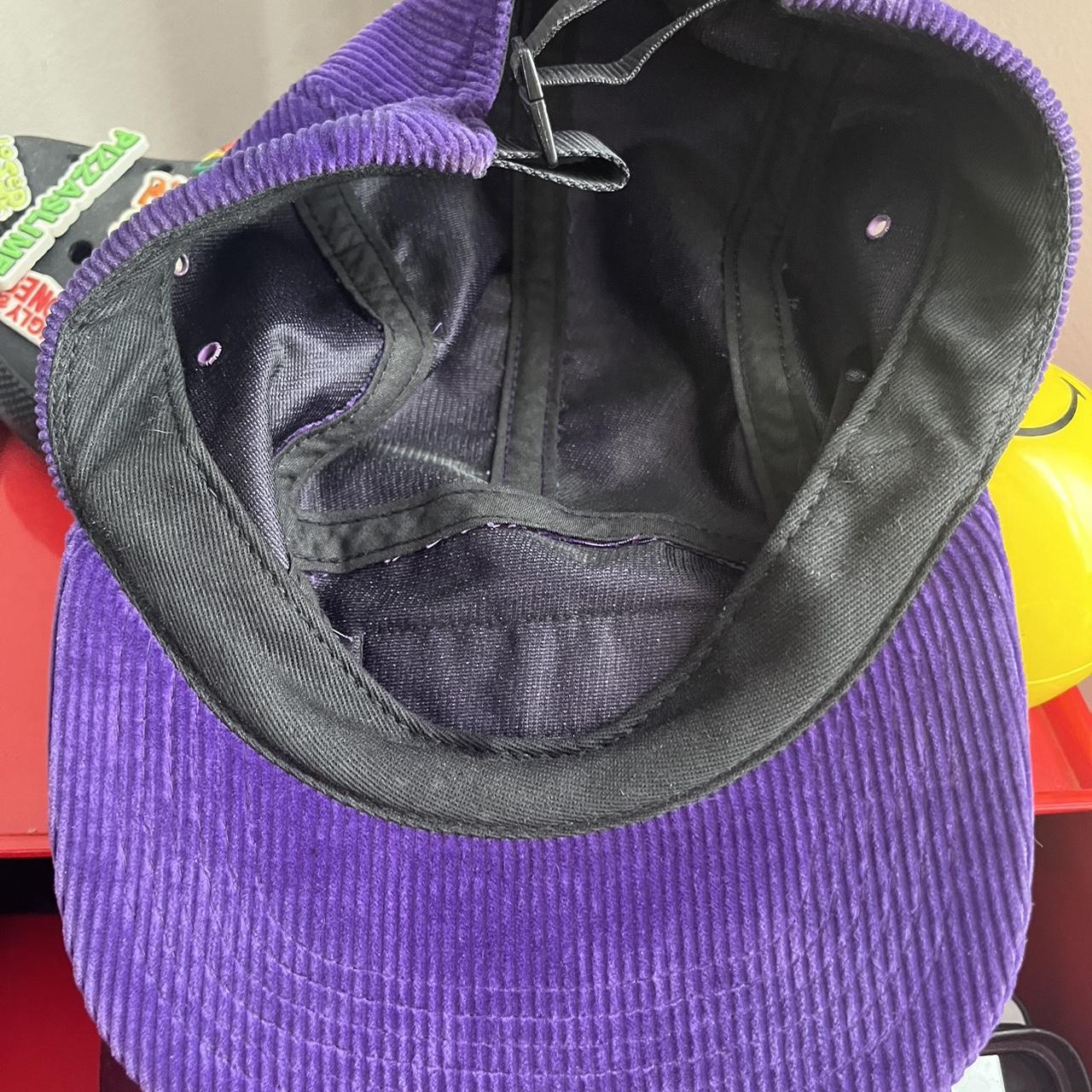Supreme purple corduroy five panel camp hat from... - Depop