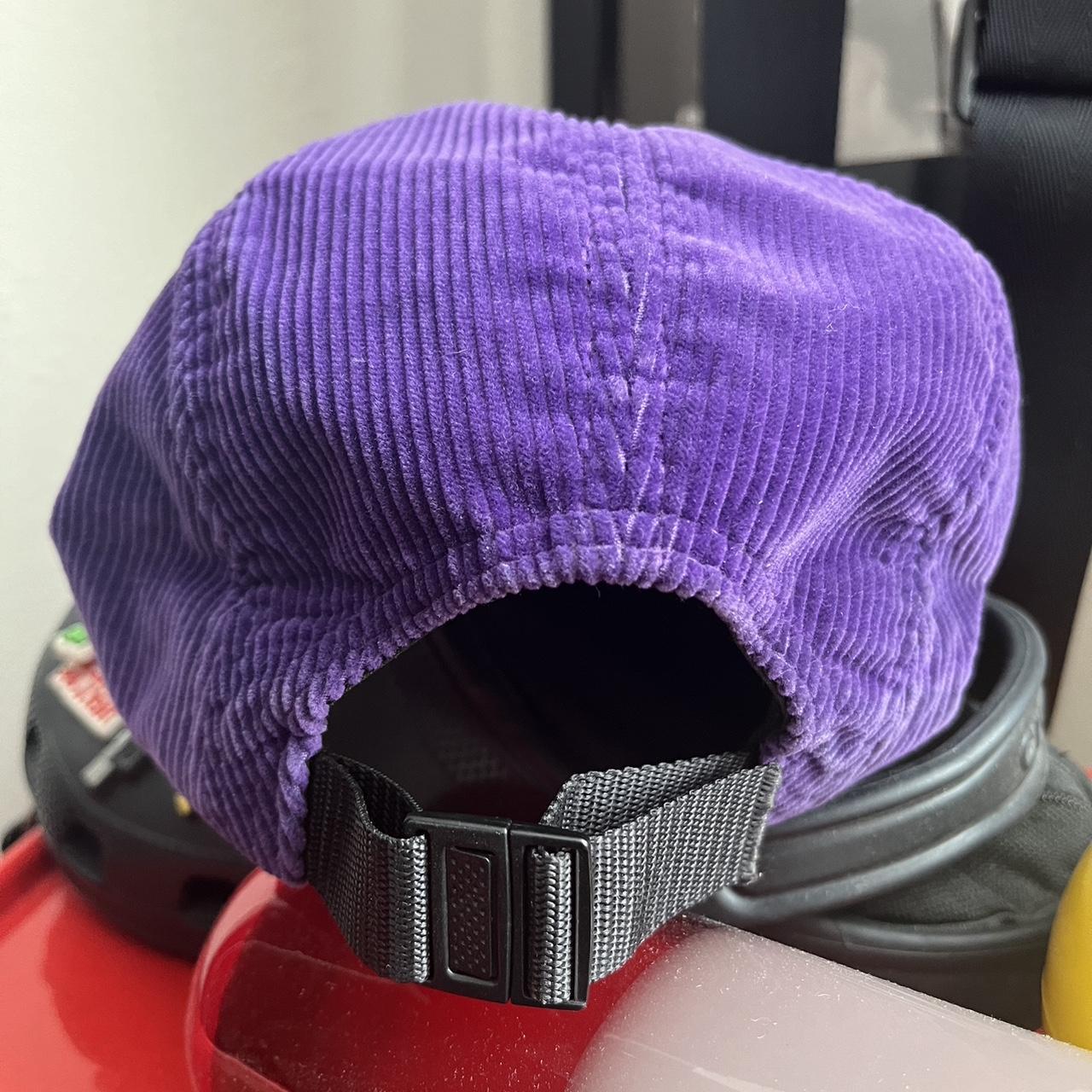 Supreme purple corduroy five panel camp hat from... - Depop