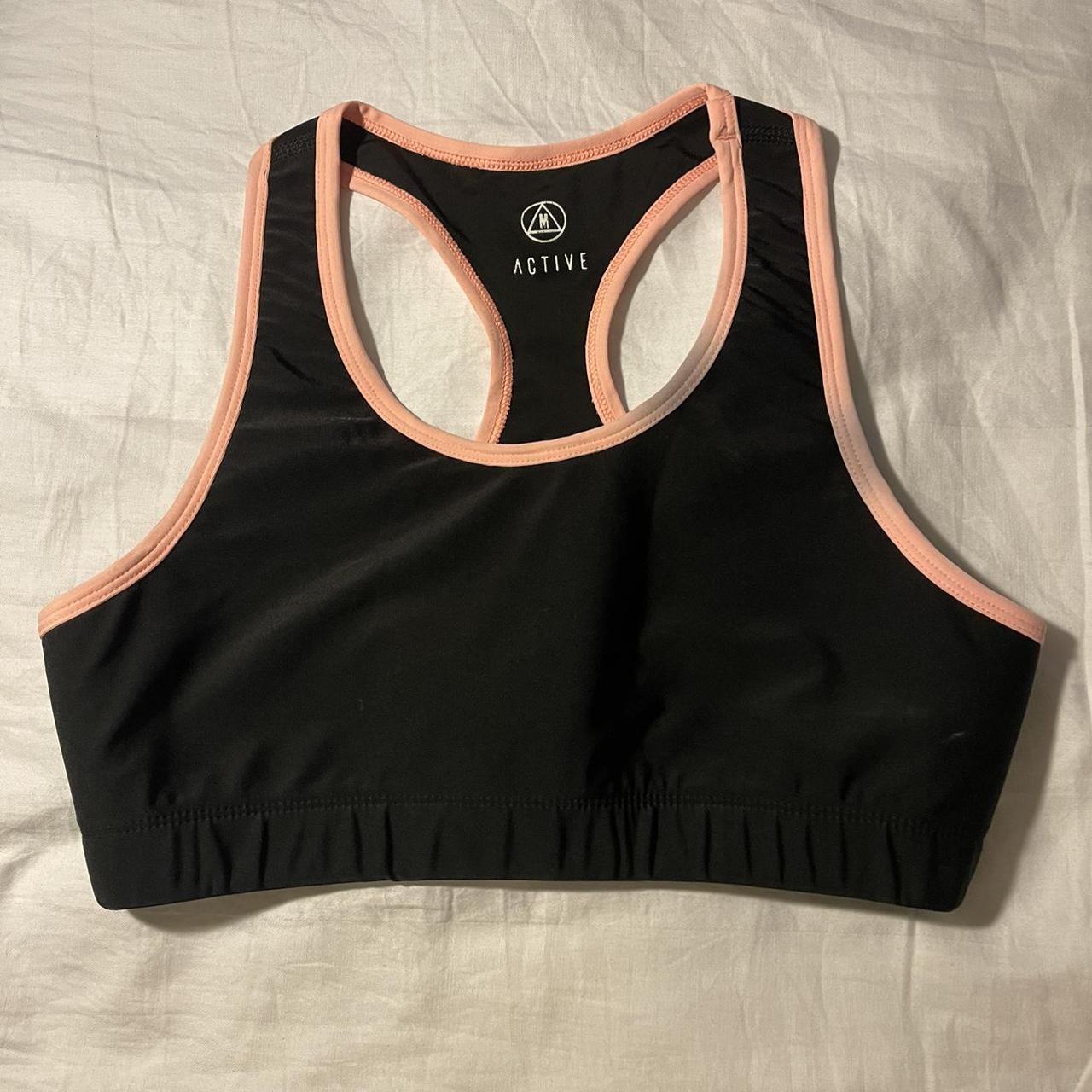Black and pink sports bra. BRAND NEW with tag. Size... - Depop