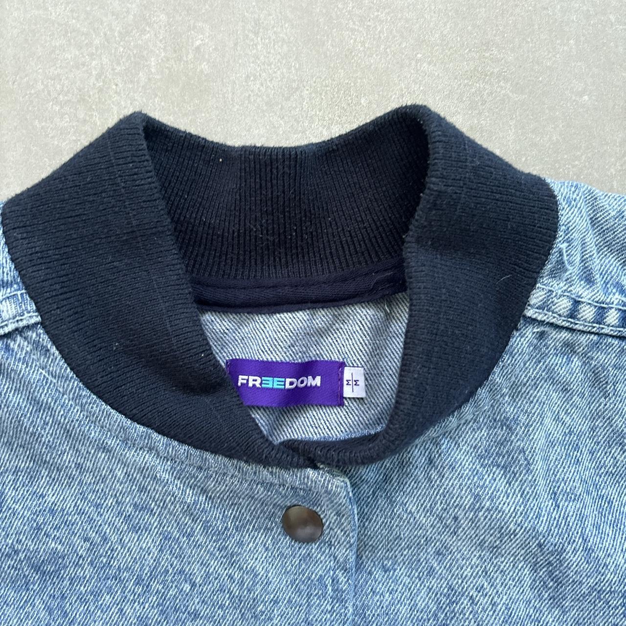 varsity jean jacket *not Abercrombie* I bought in... - Depop