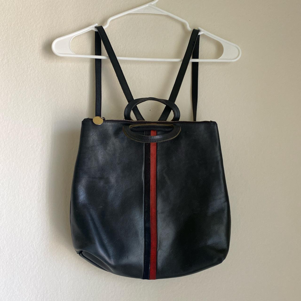Clare V adjustable strap backpack. Real leather with... - Depop