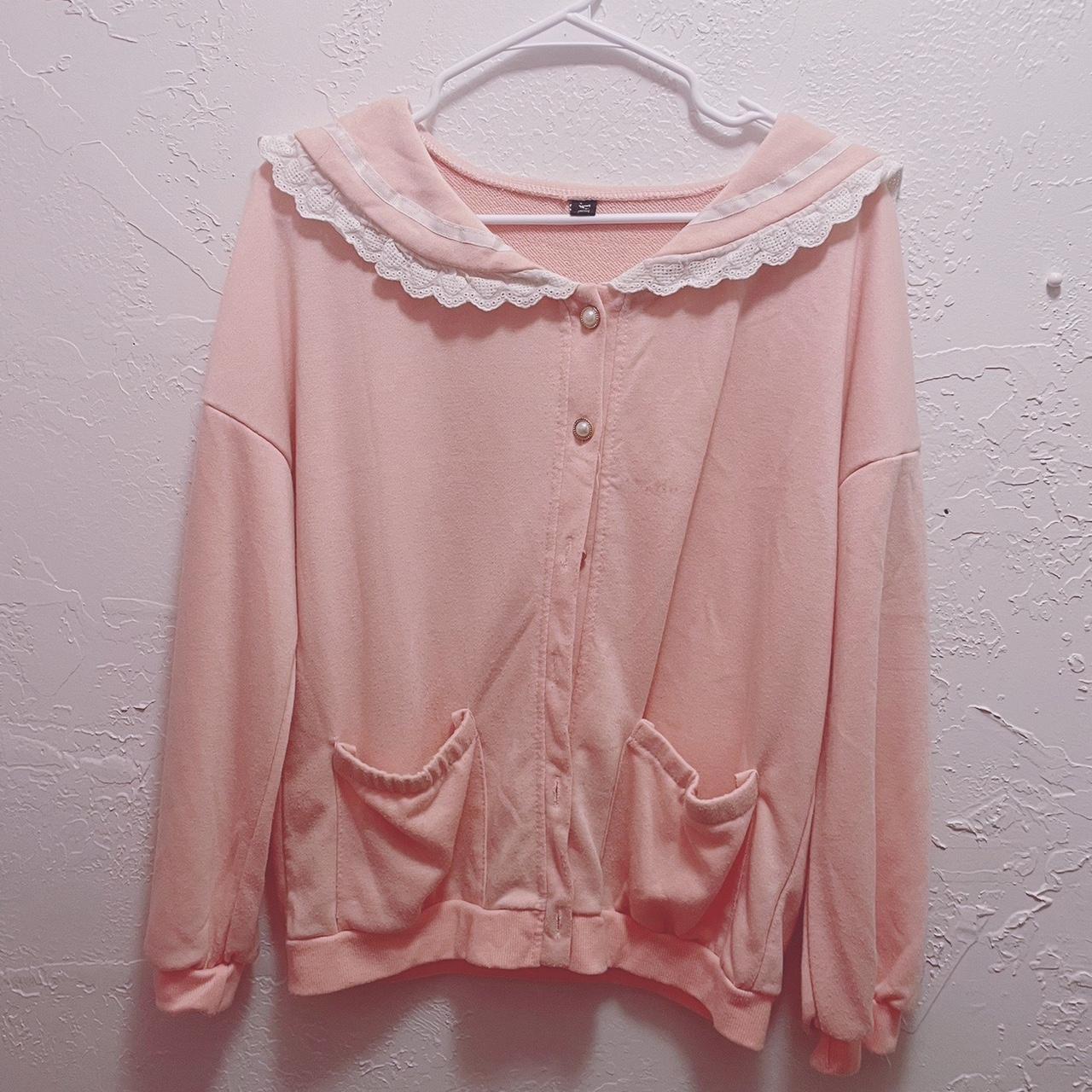 ^_−☆ 🐾 cute peach sailor jacket kawaii 🐾 🍀 size s,... - Depop