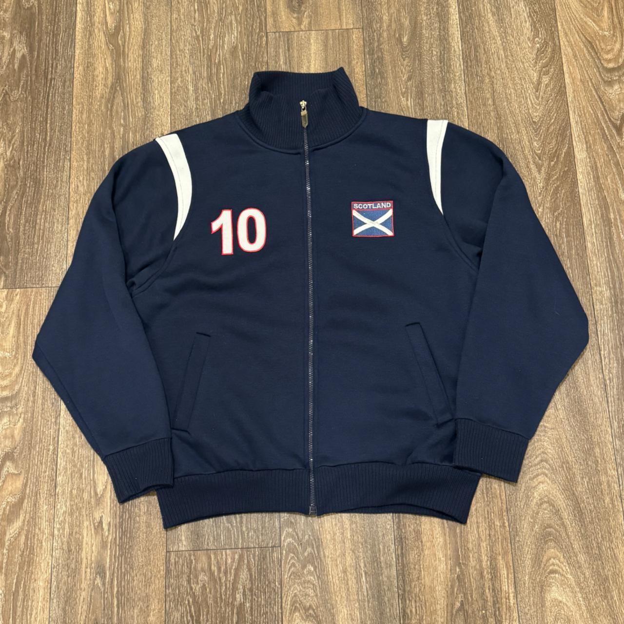 Vintage Retro Football Scotland Rugby Jacket Men's... - Depop