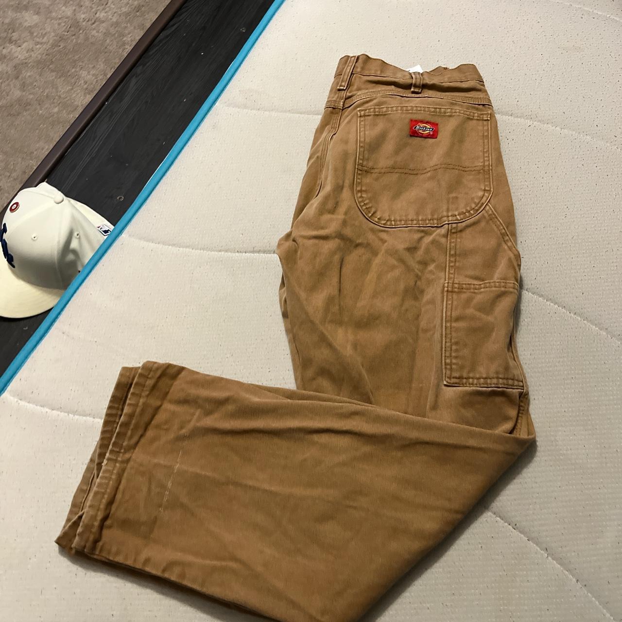 Vintage distressed w paint dickie khakis carpenter... - Depop