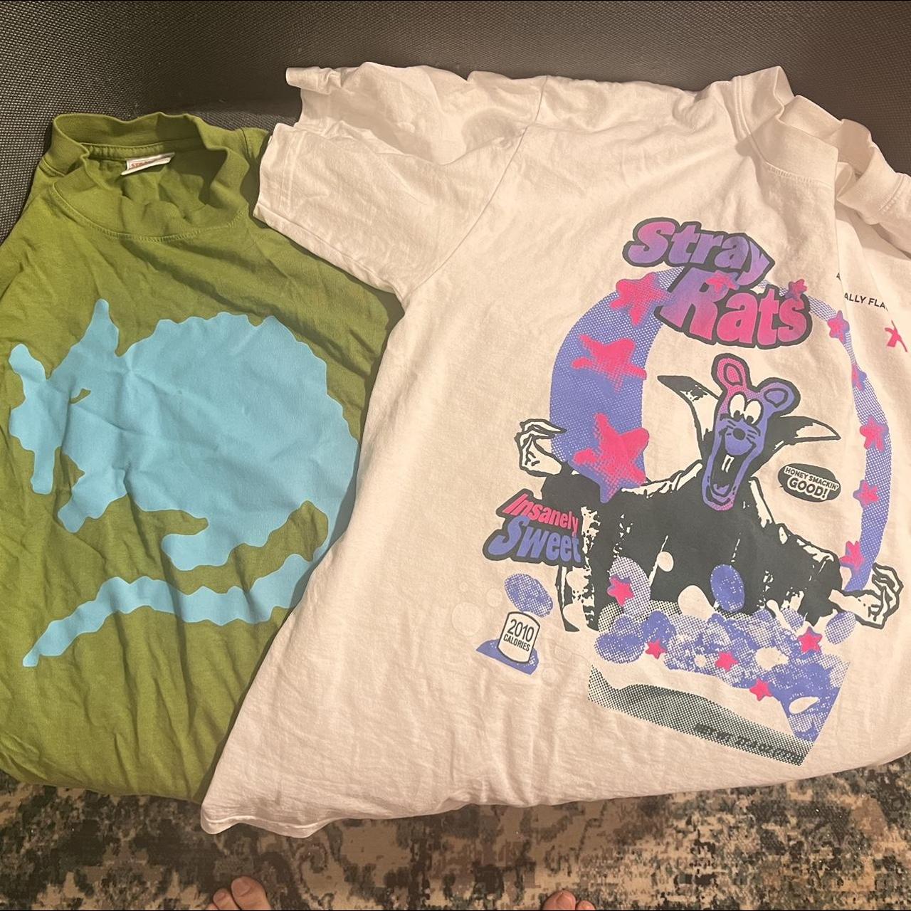 Two shirts from stray rats Size M Selling as a... - Depop