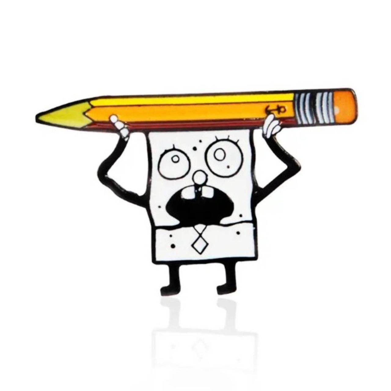SpongeBob DoodleBob Enamel Lapel Pin TV Show:... - Depop