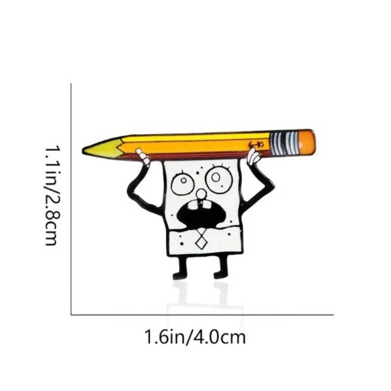 SpongeBob DoodleBob Enamel Lapel Pin TV Show:... - Depop