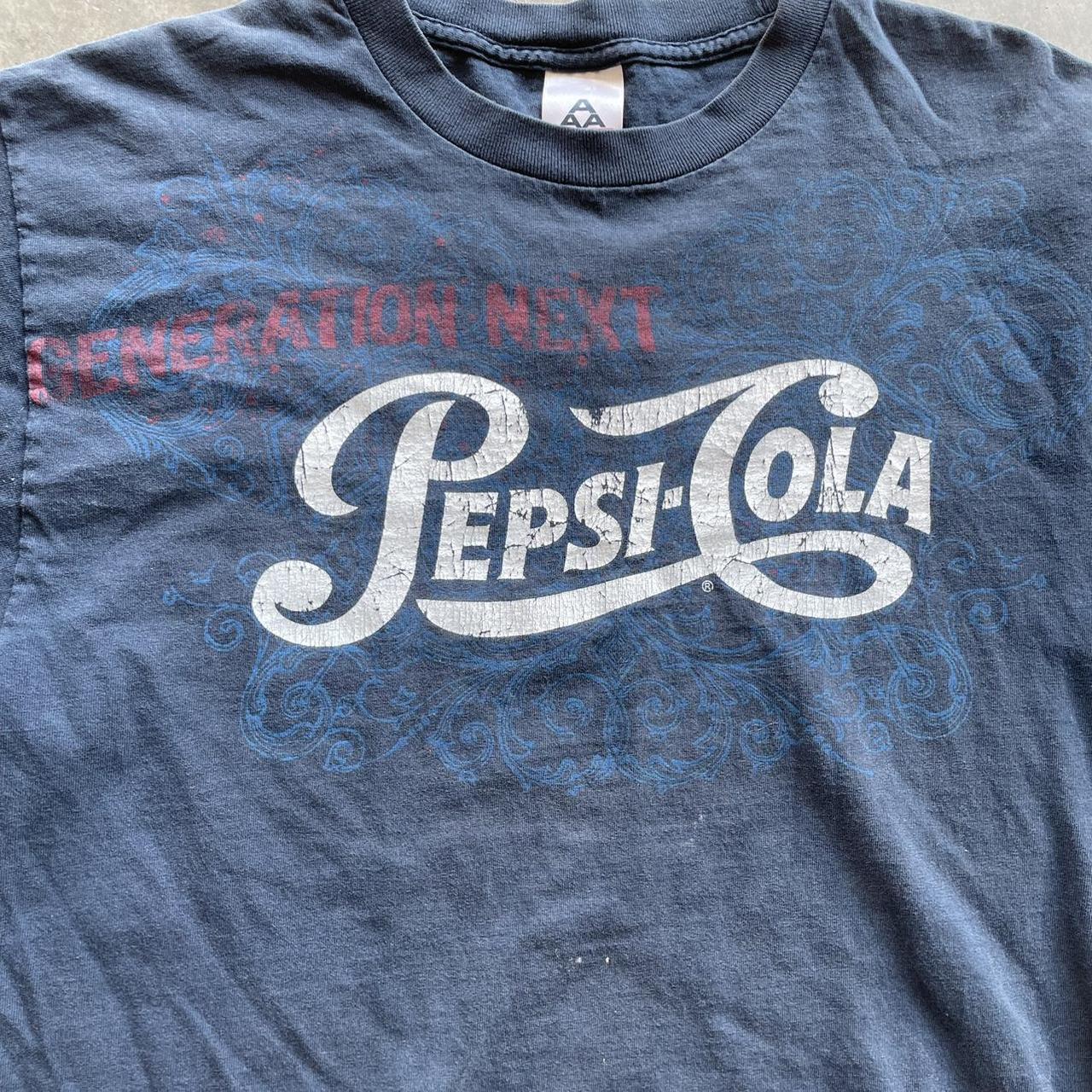 Y2K Pepsi Graphic Tee 🔹Size: L 🔹All Flaws Shown in... - Depop
