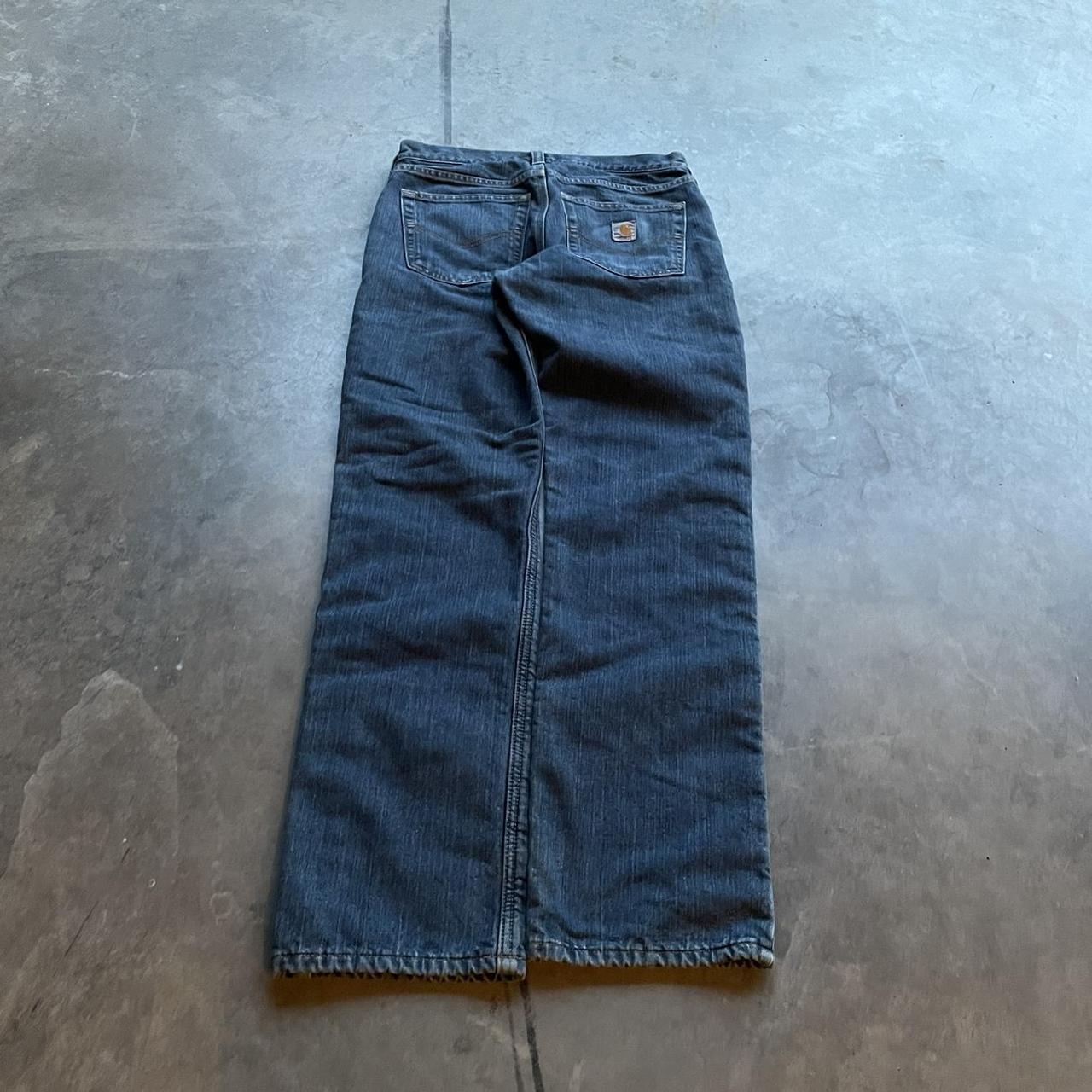 Fleece Lined Carhartt Jeans 🔹Size: 30x32 🔹All Flaws... - Depop