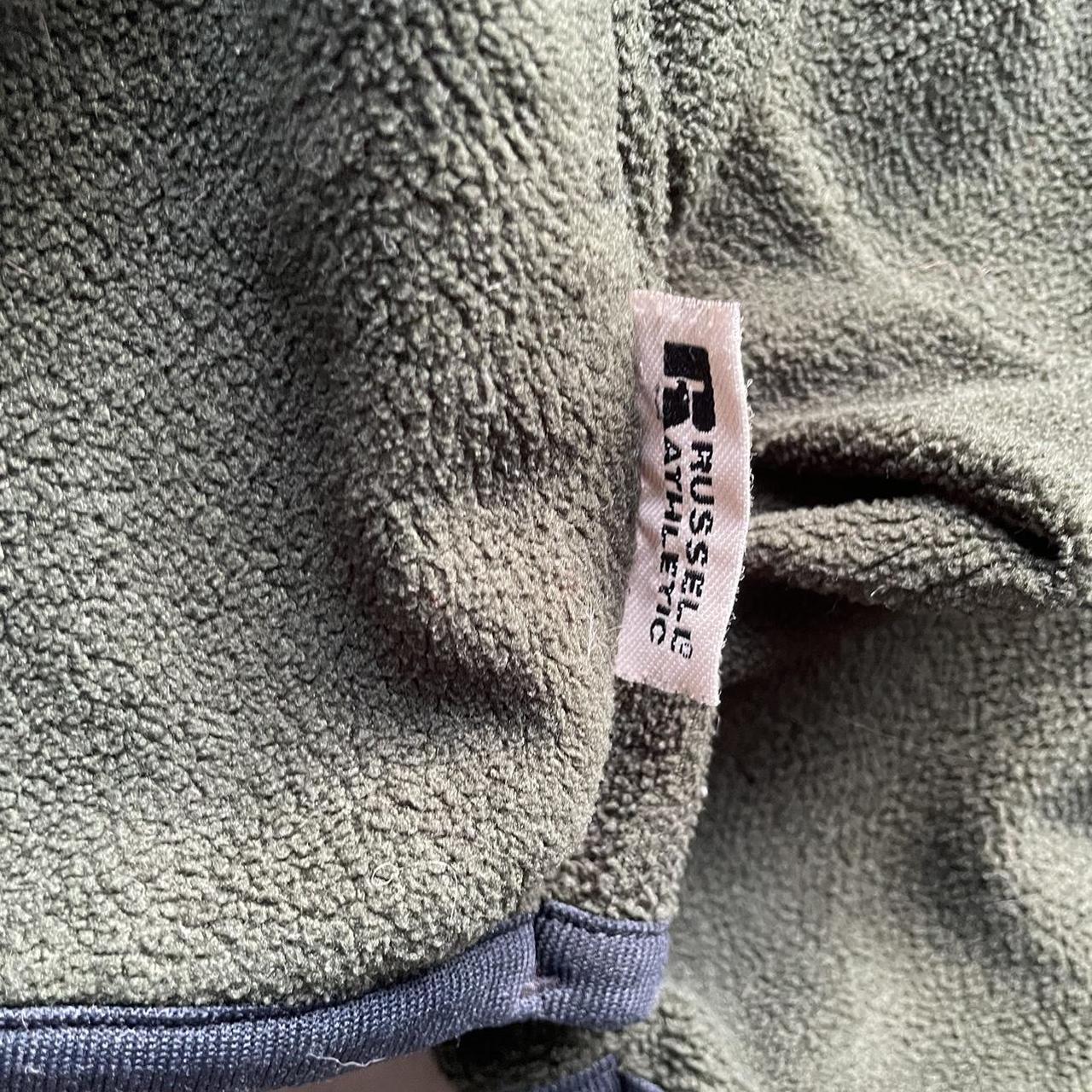 Y2K Forest Green Russell Athletic Fleece... - Depop