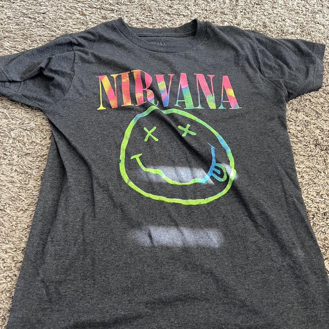 colorful nirvana shirt preloved with no... - Depop