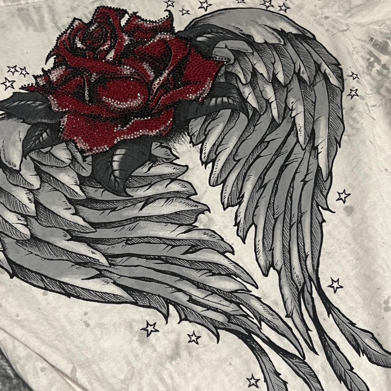 rose sinful affliction shirt has no noticeable... - Depop