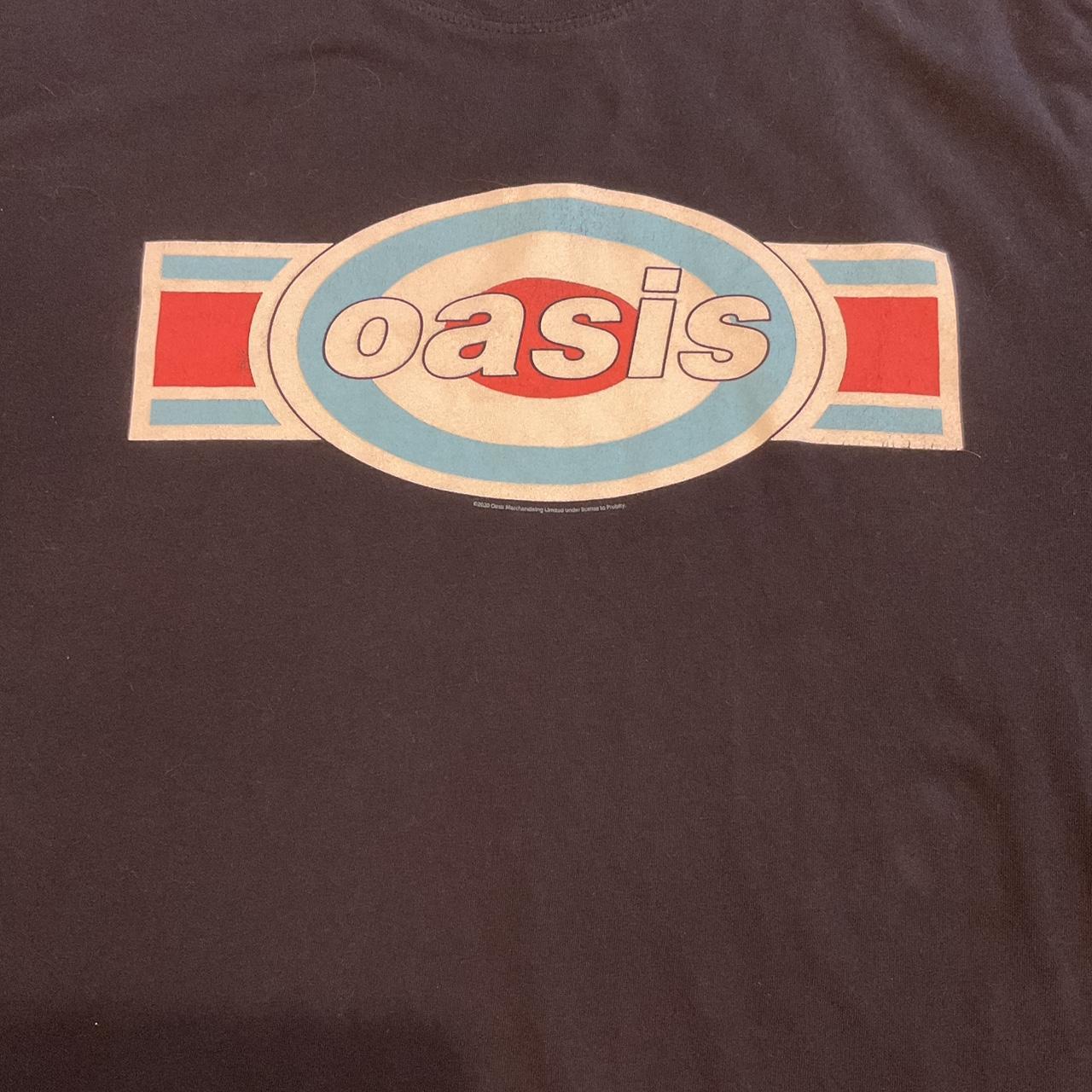 Oasis Band tee. Modern Size L, measures 21” x 28”... - Depop