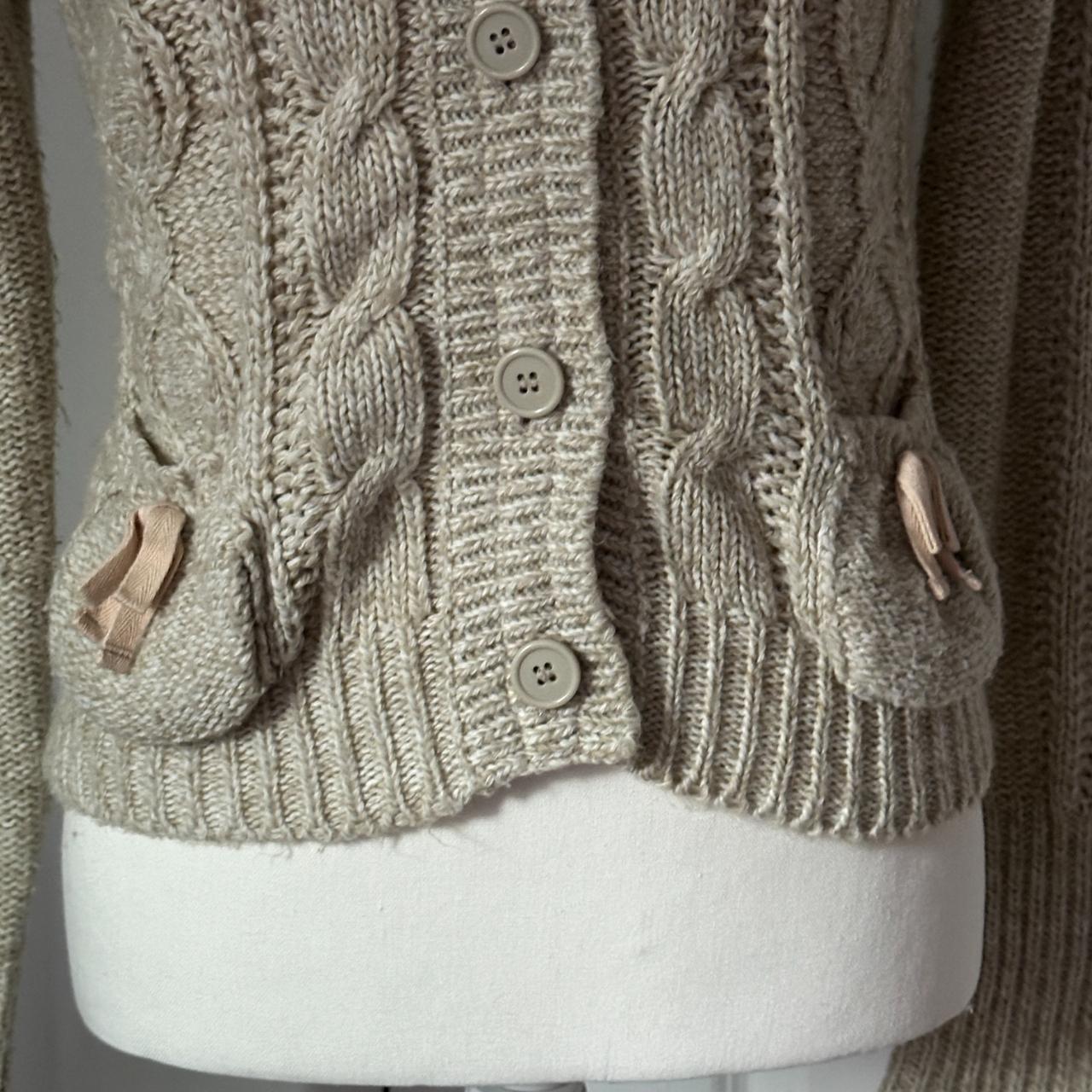 Beautiful delicate coquette sweater with hoodie and... - Depop