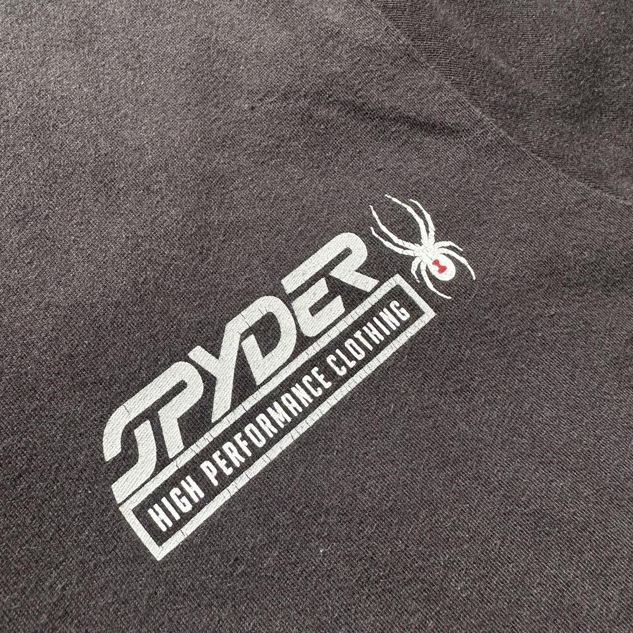 Spyder Men's Black and White T-shirt | Depop