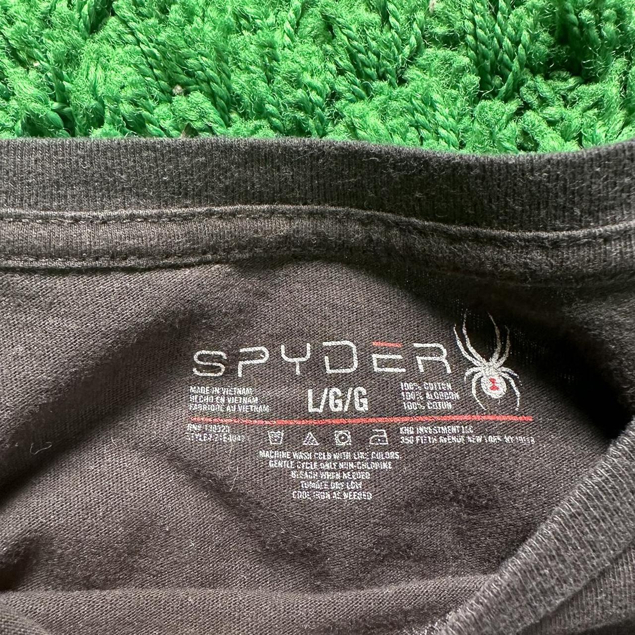 Spyder Men's Black and White T-shirt | Depop