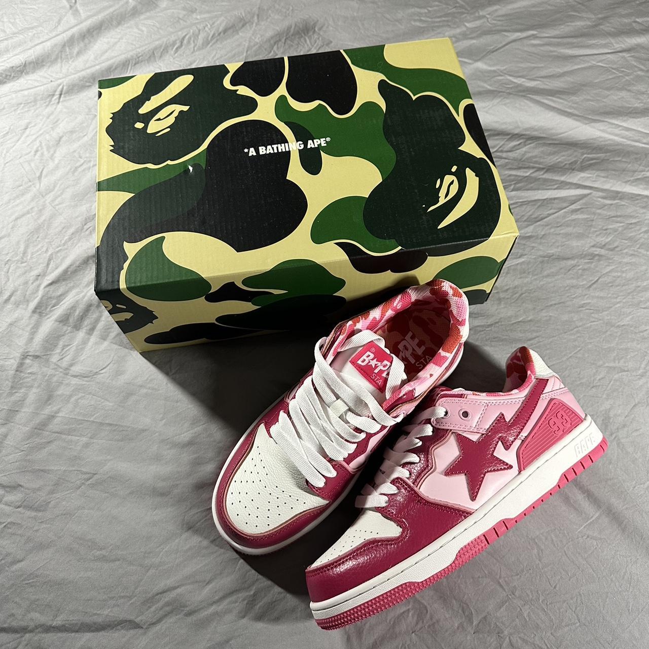 Pink Bape sta ABC camo -UK 6, EU 39 -Condition... - Depop