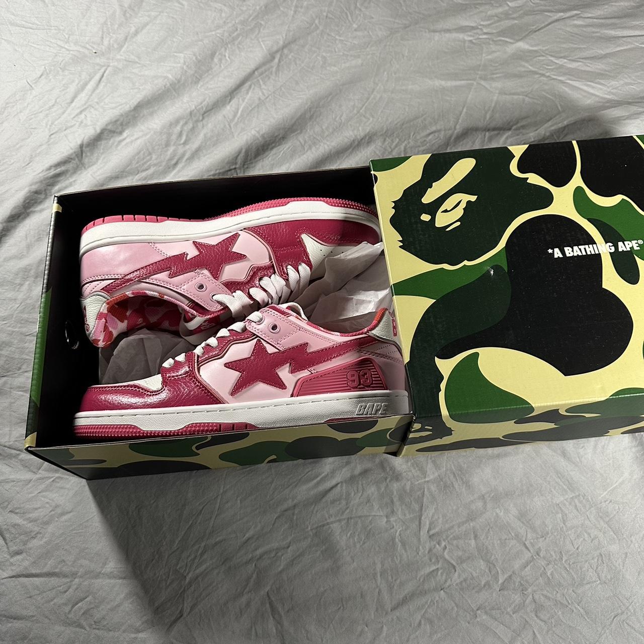 Pink Bape sta ABC camo -UK 6, EU 39 -Condition... - Depop