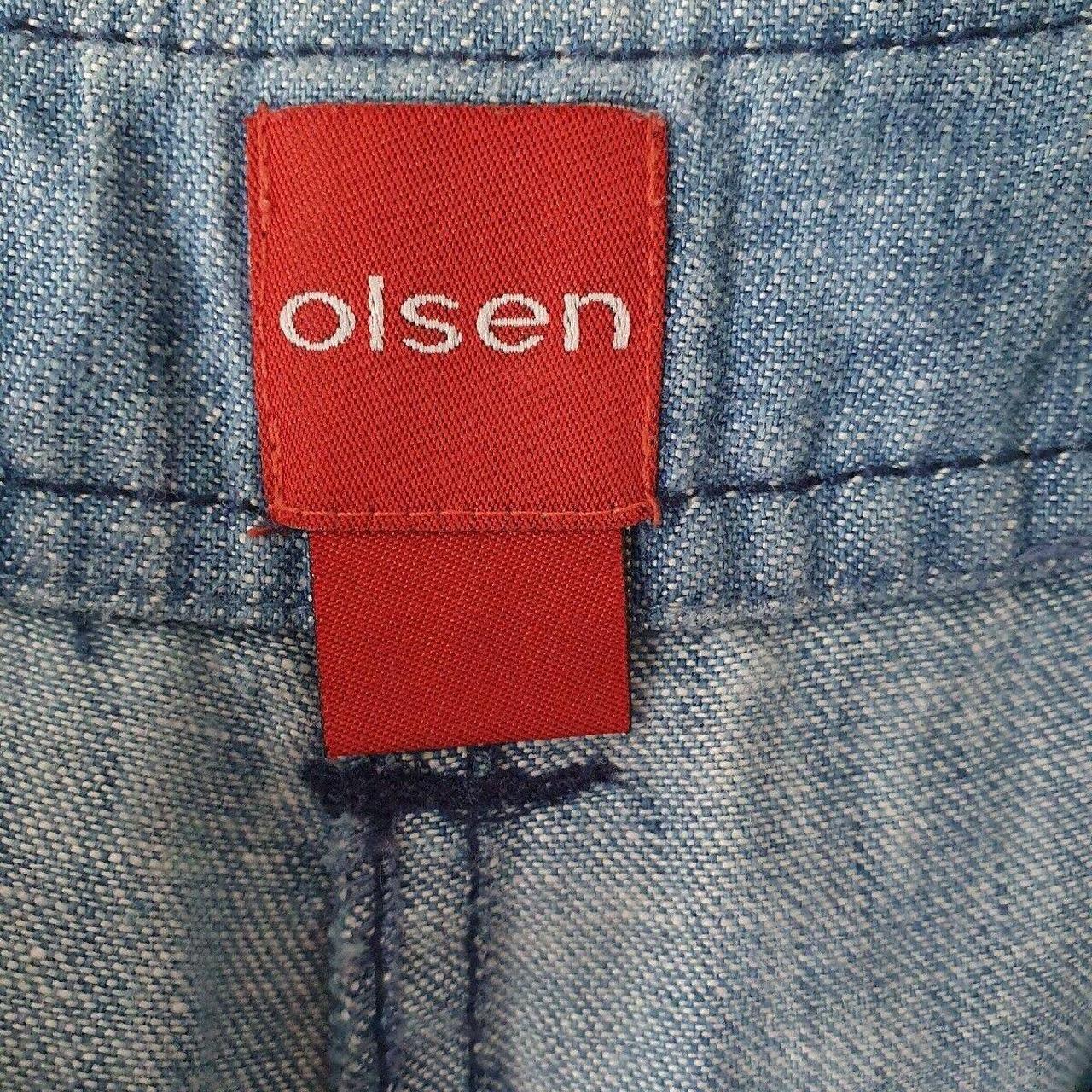 Olsen Linen Denim Look Trousers (14). In excellent... - Depop