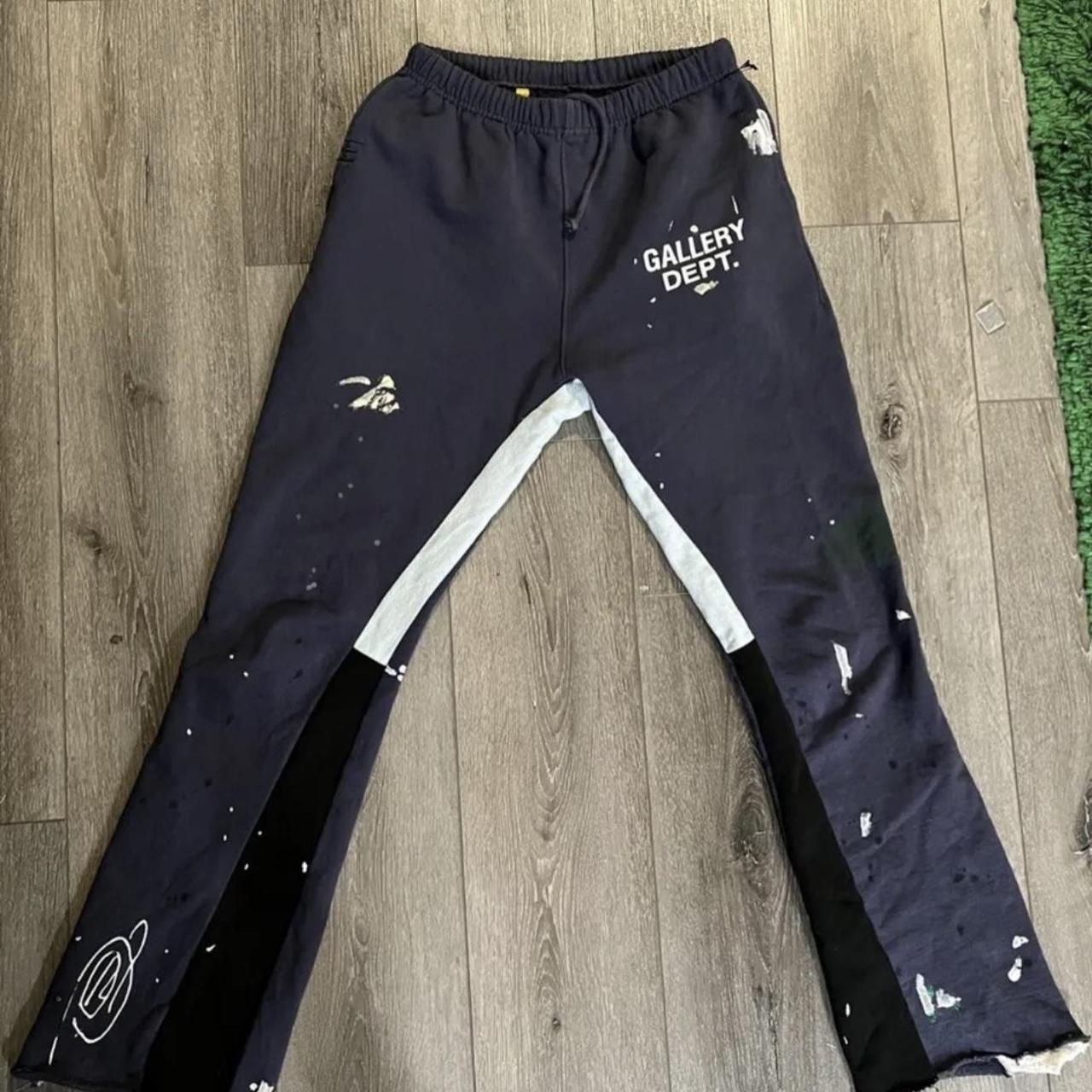 Gallery dept flare sweatpants “ Navy” Condition:... - Depop