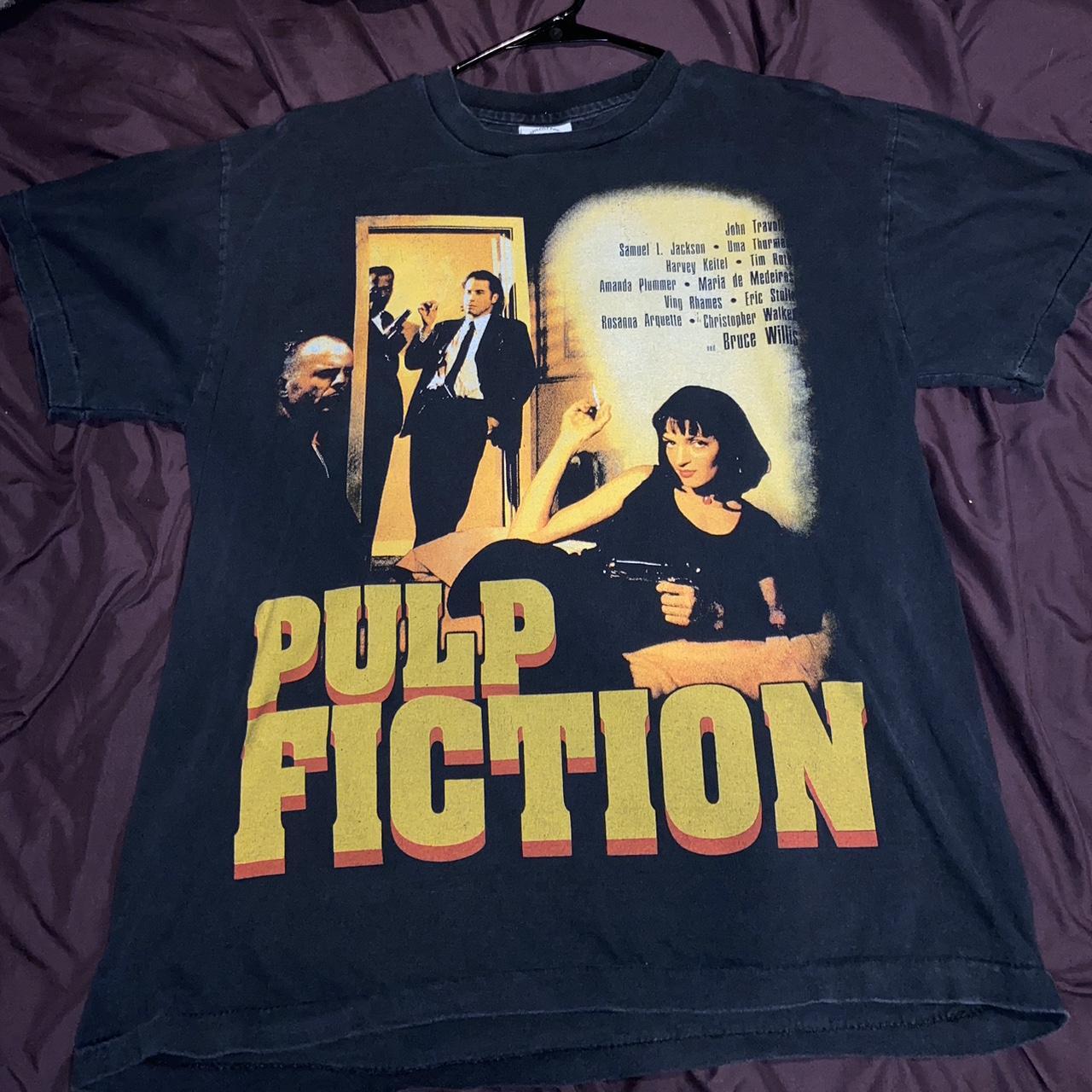 Crazy tuff pulp fiction boot leg tee shirt #boot... - Depop