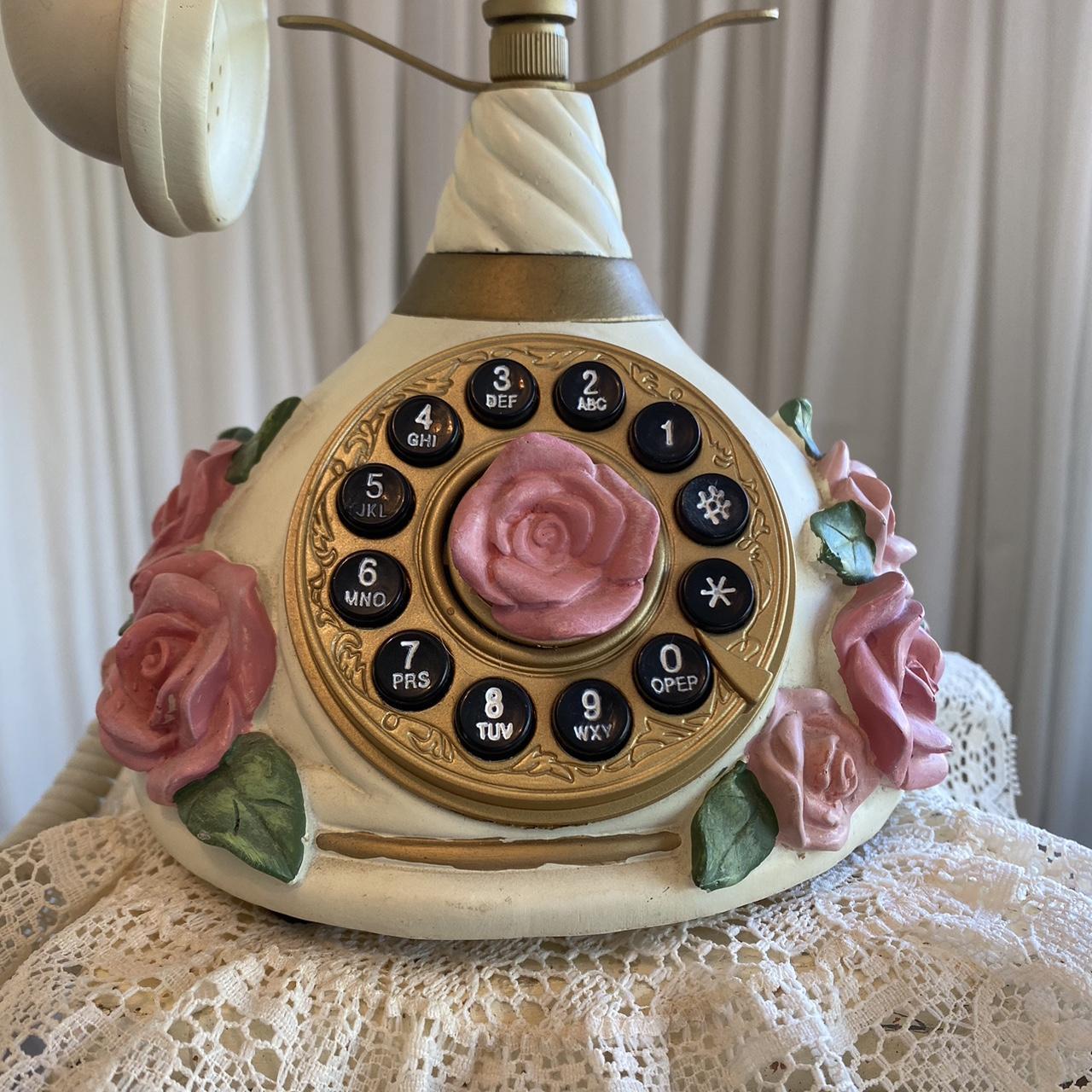 Vintage Romantic Rose Chord Phone💐 Landline... - Depop