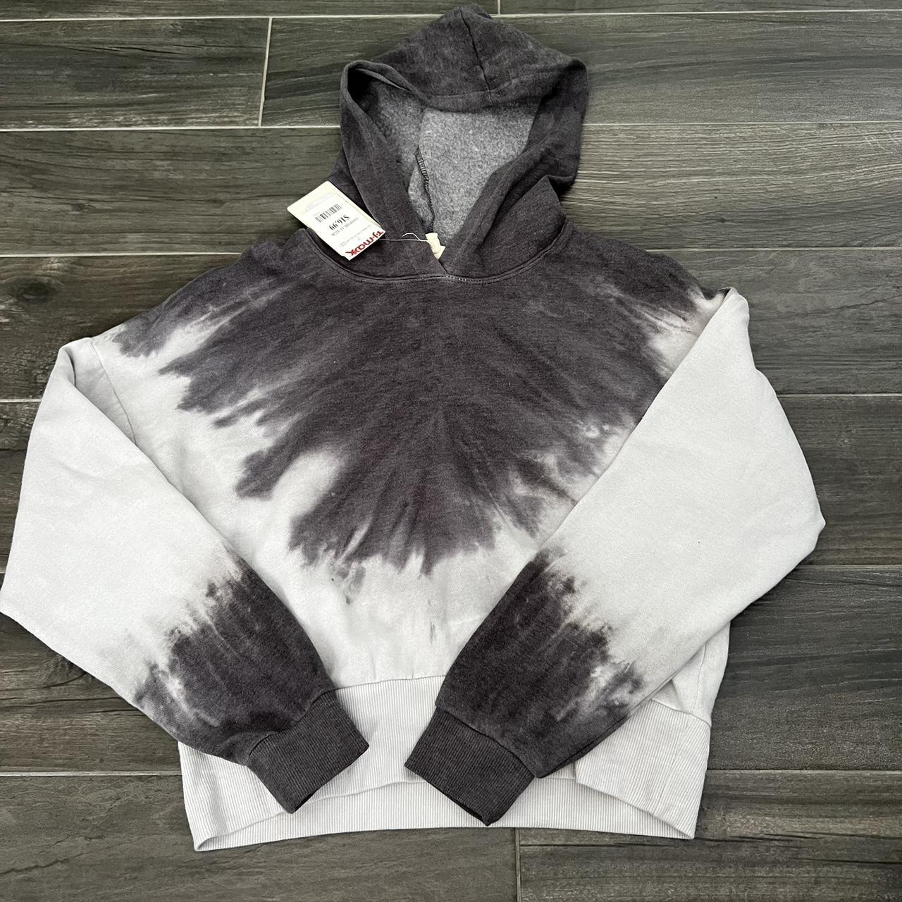 Hippie Rose Women's Black and Grey Hoodie | Depop