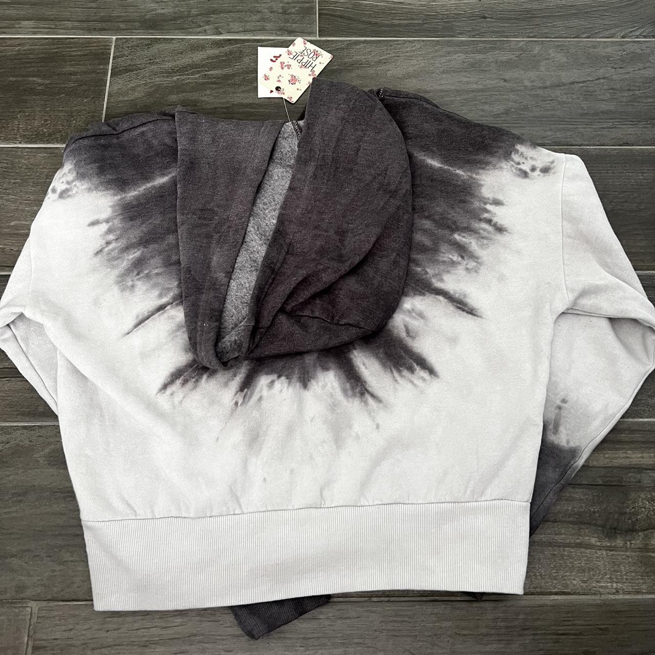 Hippie Rose Women's Black and Grey Hoodie | Depop