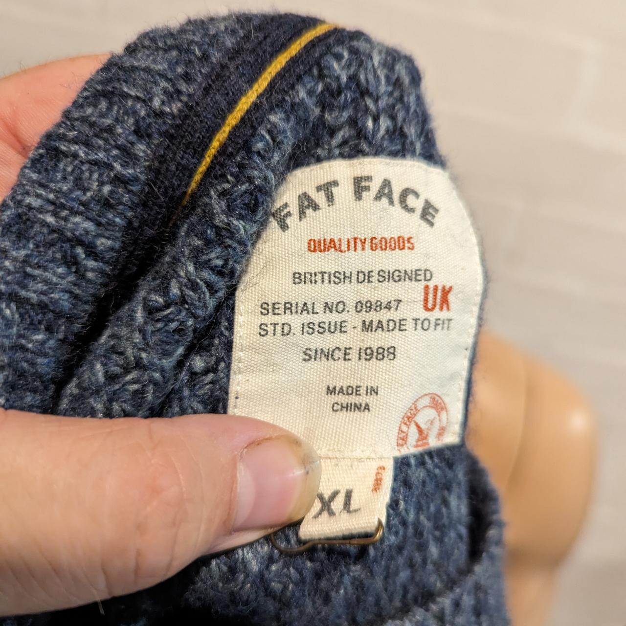 Fat Face XXL Chunky Knit Jumper Blue Pullover... - Depop