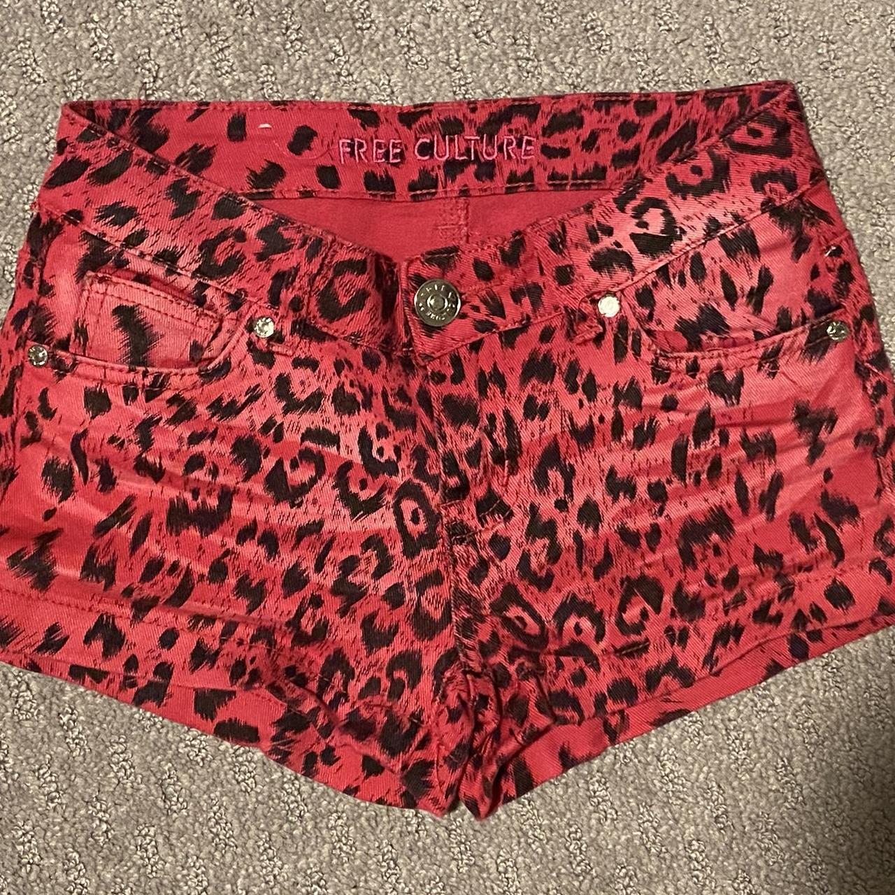 Hot Pink Leopard Scene Queen Shorts -Looks more... | Depop