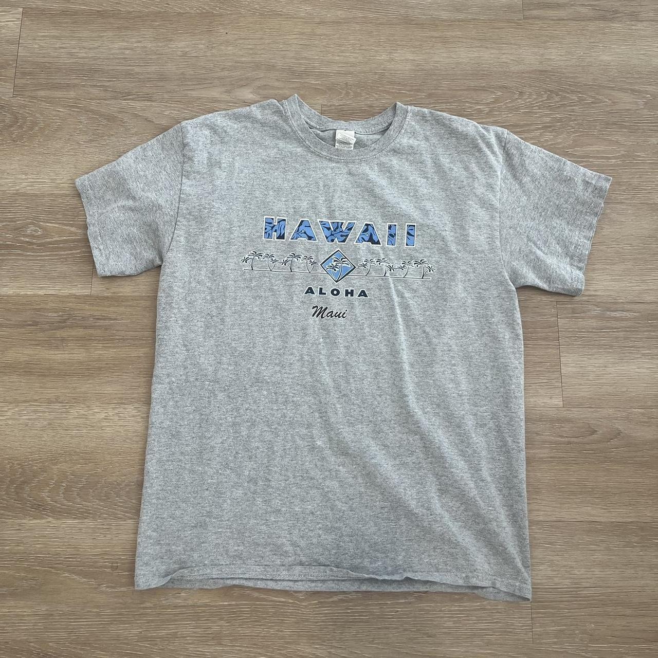 Gildan Grey vintage Hawaii Aloha T-shirt hawaii - Depop